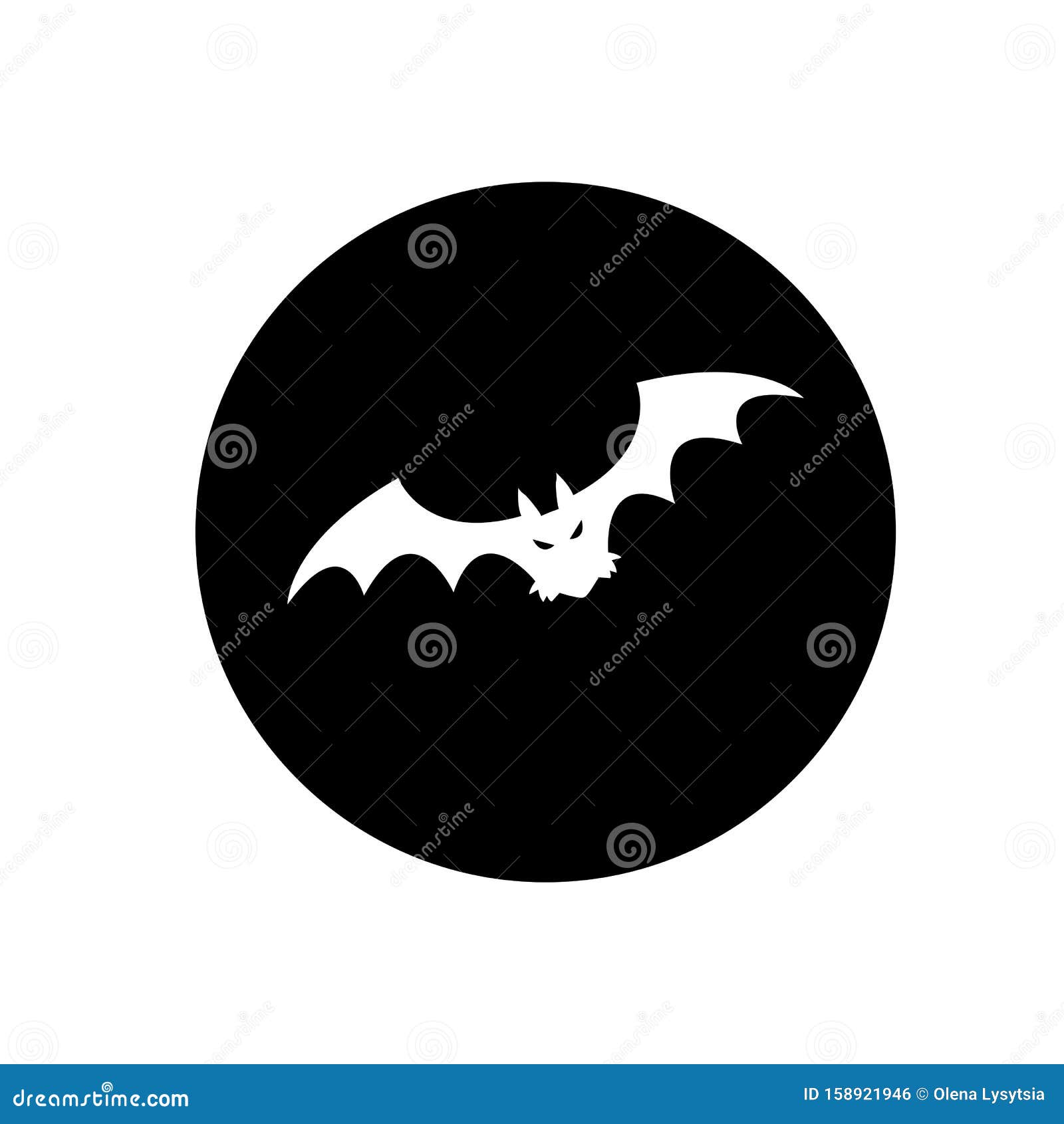 White Bat on Black Background Vector Stock Vector - Illustration of ...