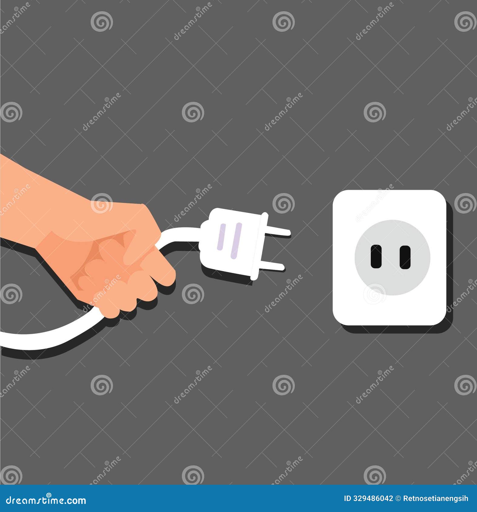 Depicting an Electrical Plug and Power Socket Stock Vector ...