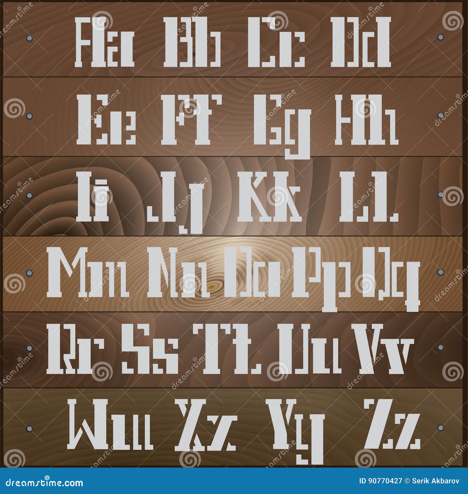 Vector Illustration Depicting the Latin Alphabet Stock Illustration ...