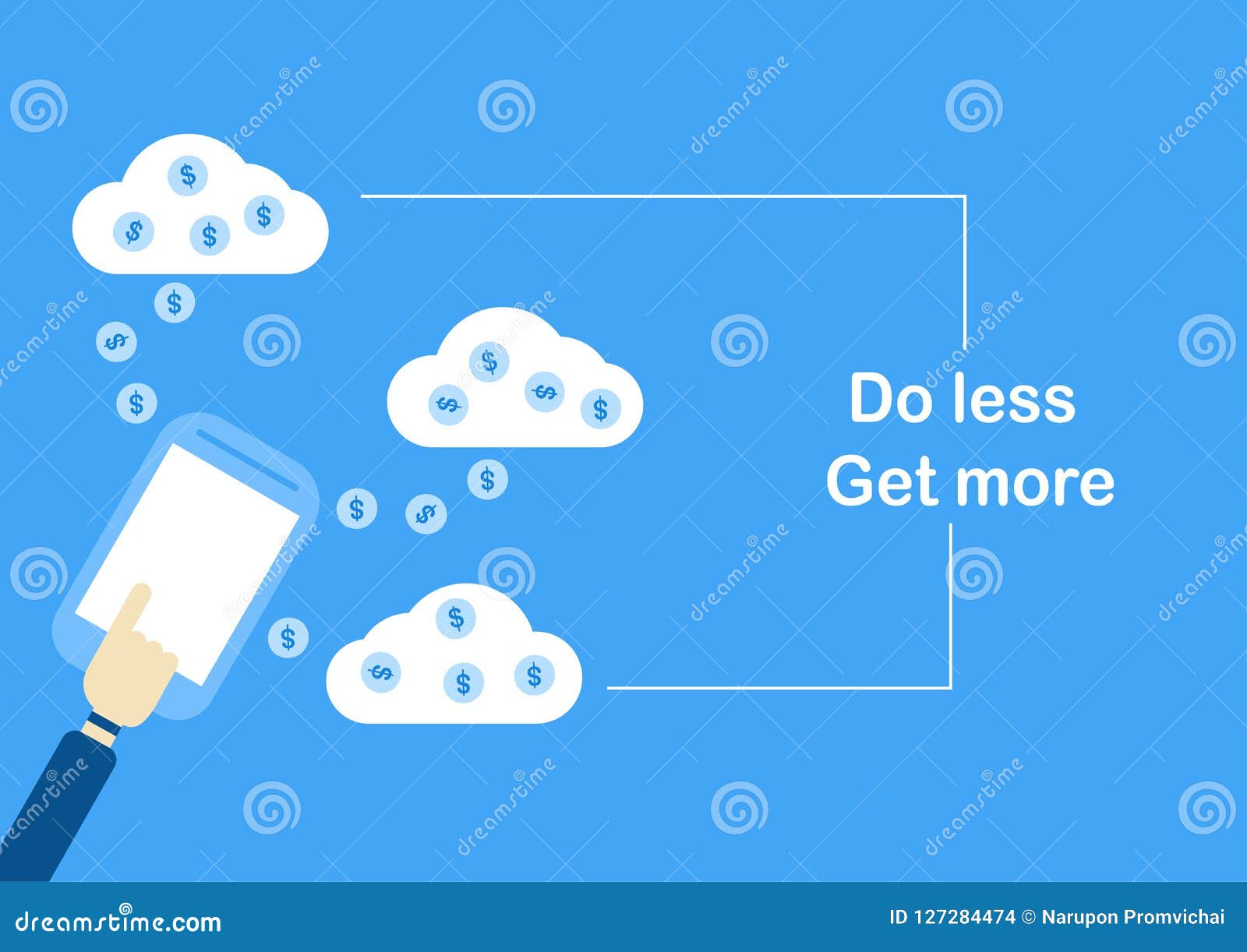Vector Illustration Design in Concept of "Do less Get More". at Stock ...
