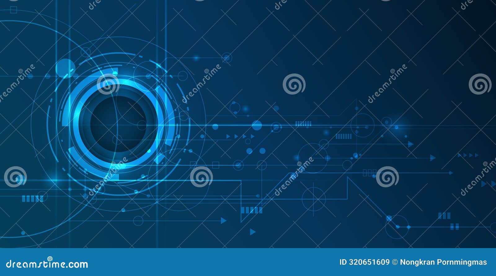 Vector Illustration Design, Digital Eyeball and Line on Circuit Board ...