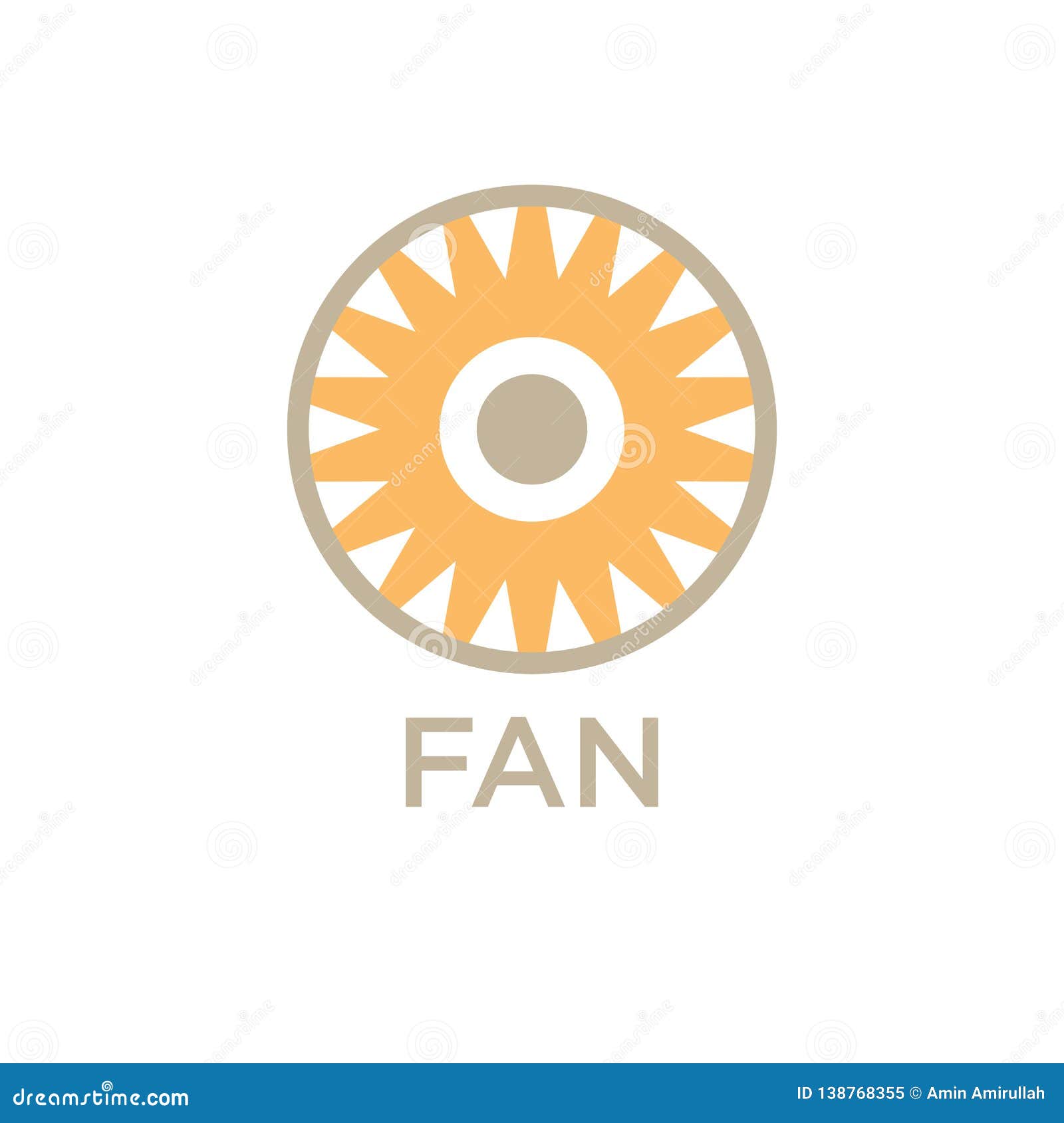 Vector Illustration Design Fan Logo Company Stock Vector - Illustration ...