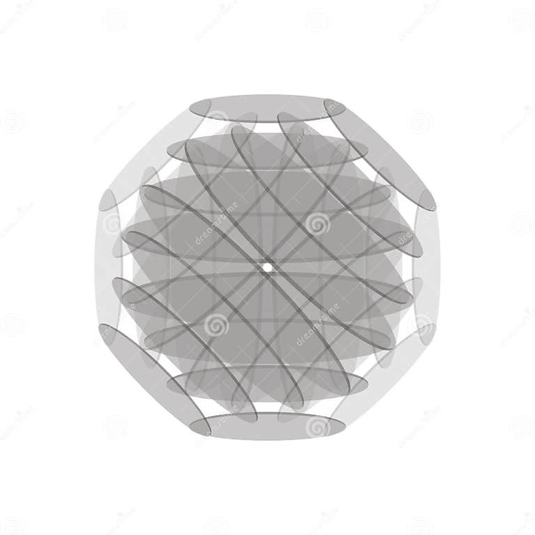 Vector Illustration Design Flower Abstract Style Molecular Structure ...