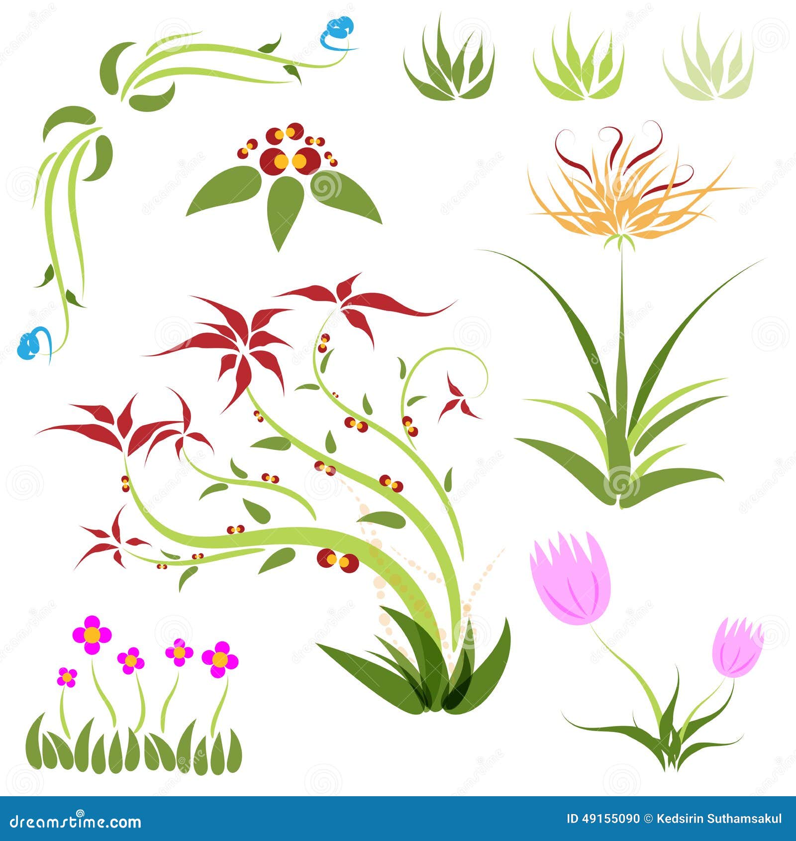 Vector Illustration Design of Flower Symbol Isolated Stock Vector ...