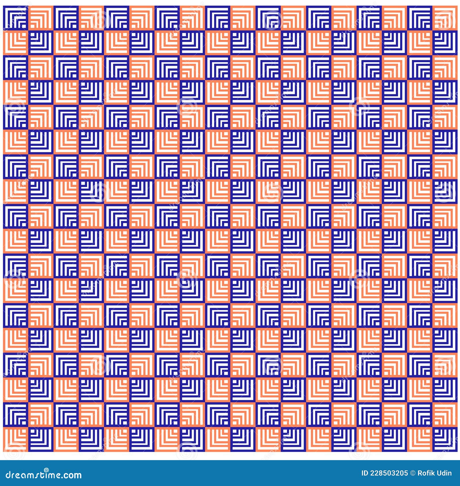 Vector Illustration Seamless Pattern of Rectangular Stroke with ...