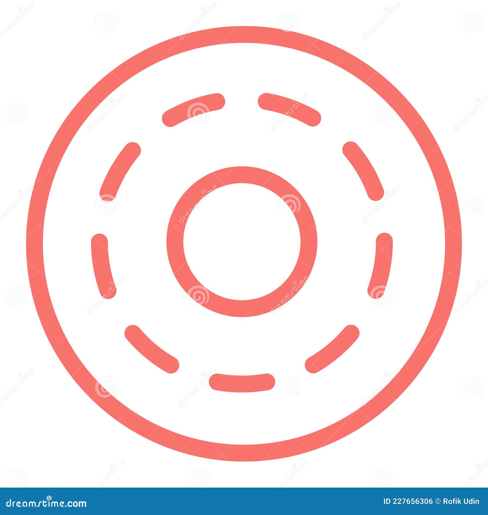 Three Layers Round Stroke, with the Second Layer, Dotted Lines Stock ...