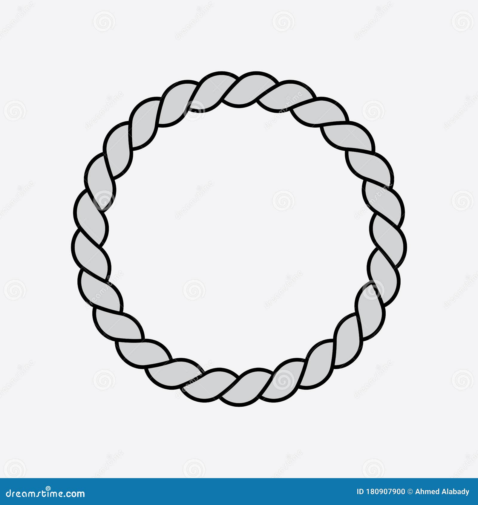 Vector Illustration Design of White Circle Rope Icon Symbol Stock ...