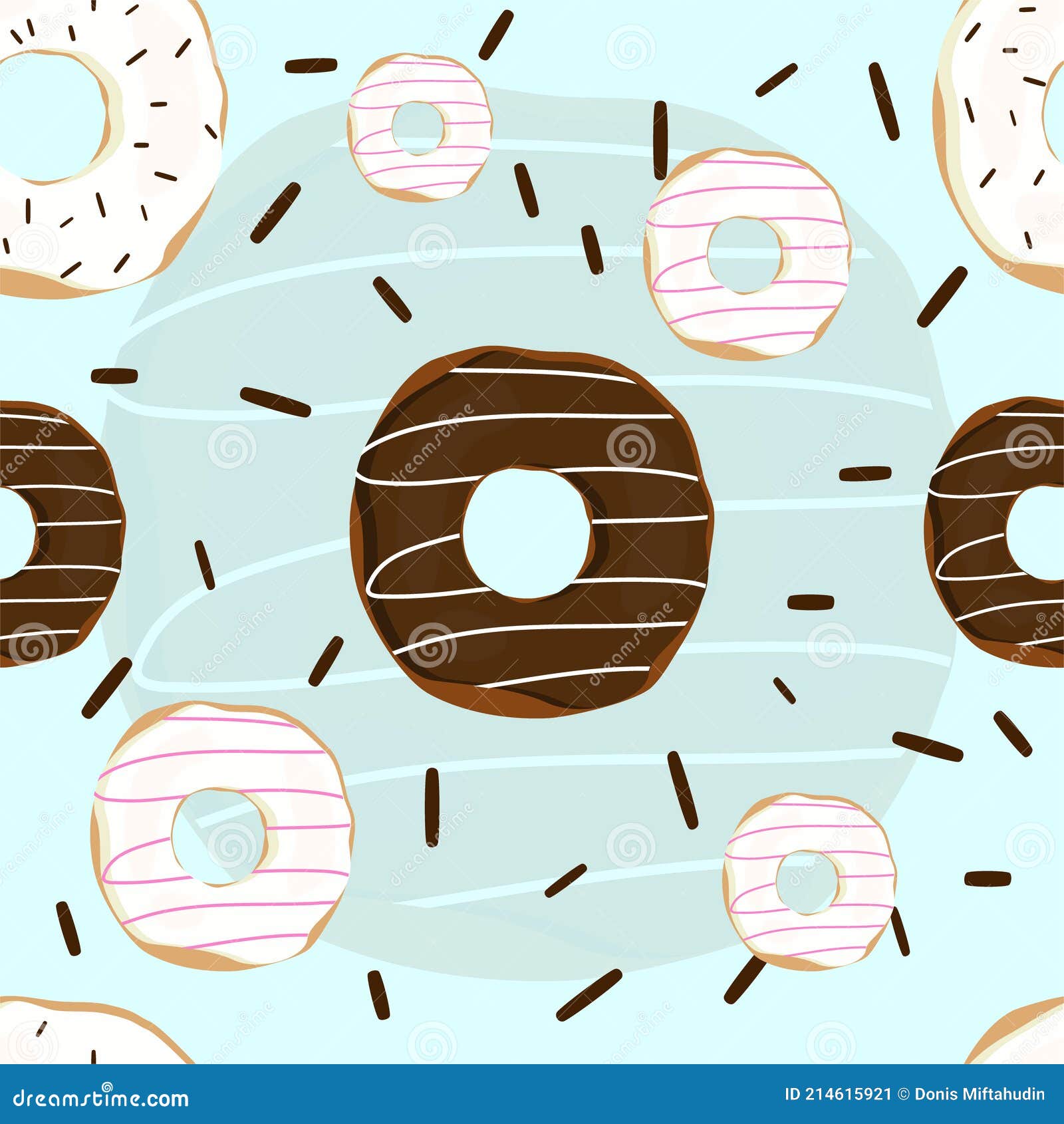 Donuts Pattern Background Vector Stock Vector - Illustration of icing ...