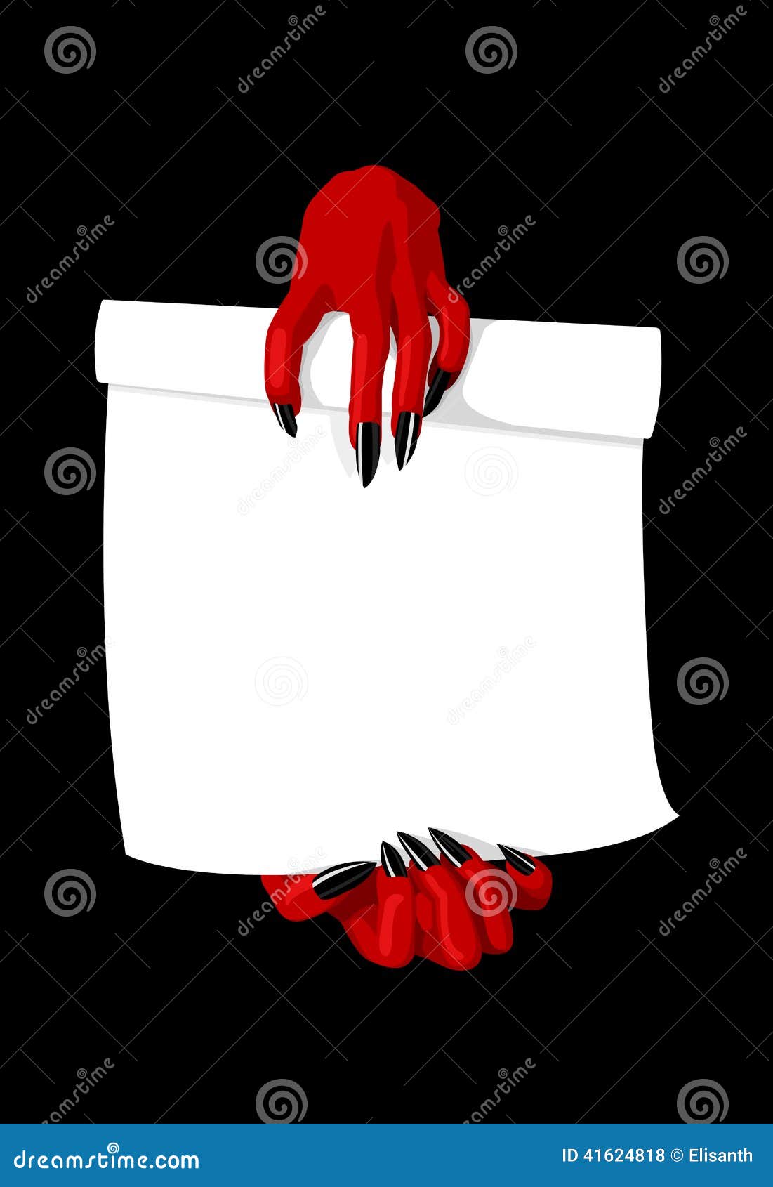 Vector Illustration of Devil Hands Holding Contract Stock Vector ... Vector Illustration of Devil Hands Holding Contract Stock Vector ...