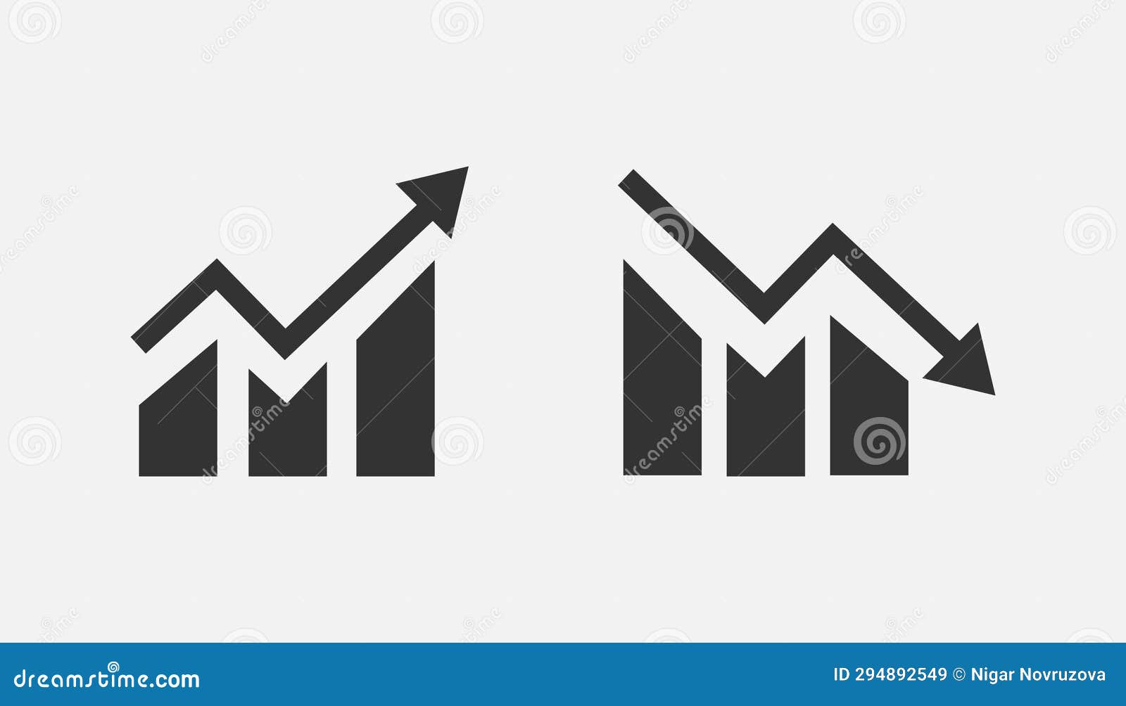 Vector Illustration of Diagram Icon on Grey Background Stock ...
