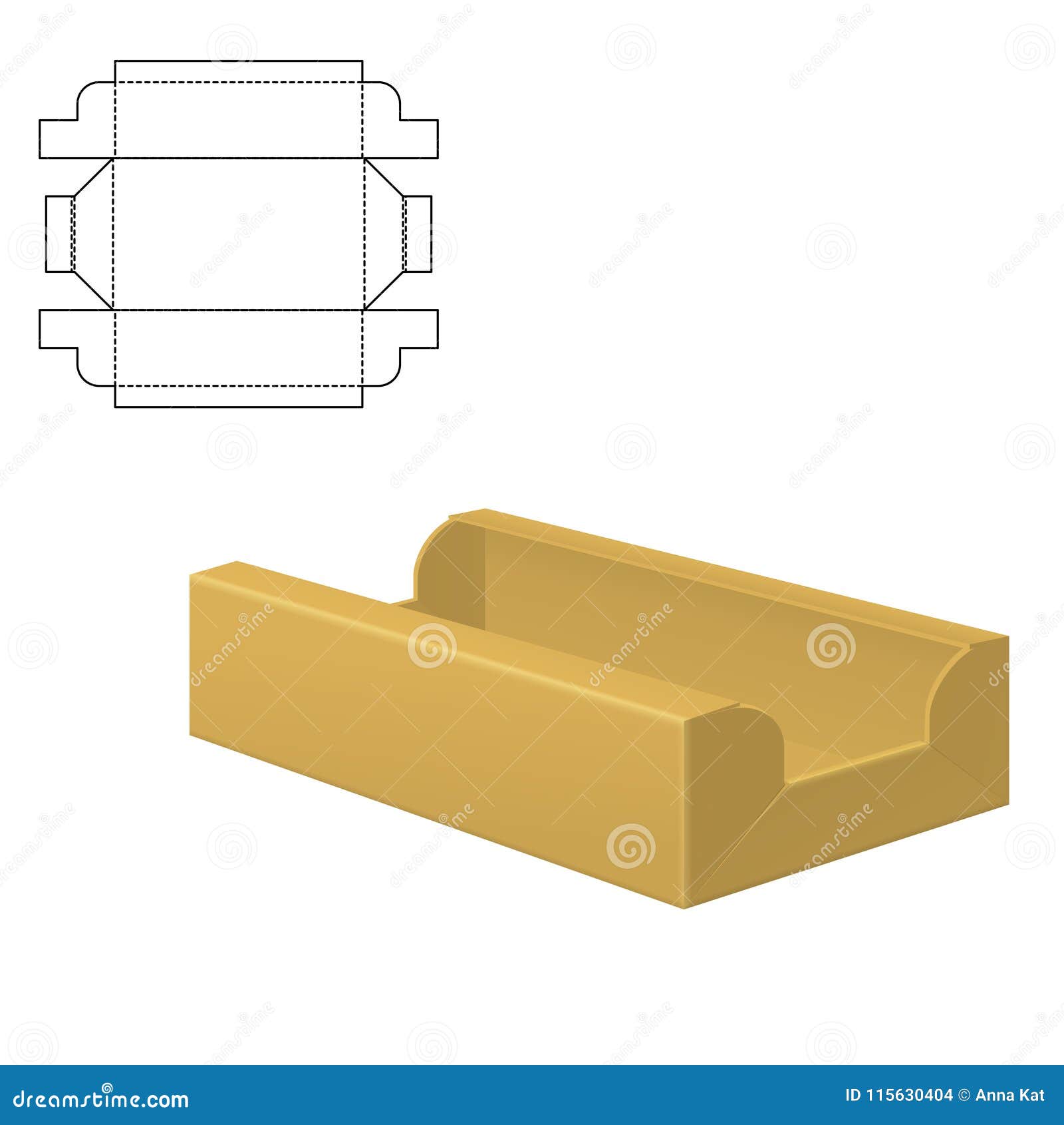 Folding package Template stock vector. Illustration of advertising ...