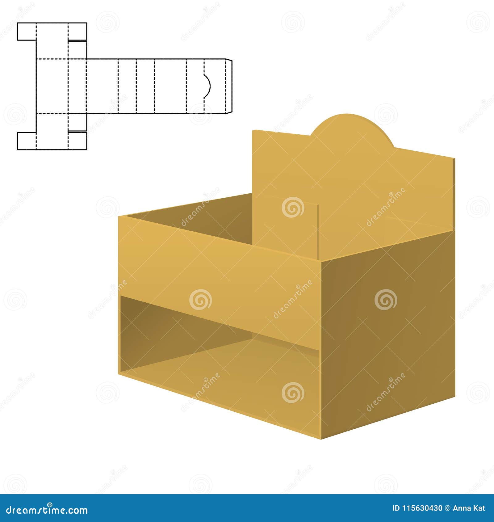 Folding package Template stock vector. Illustration of food - 115630430