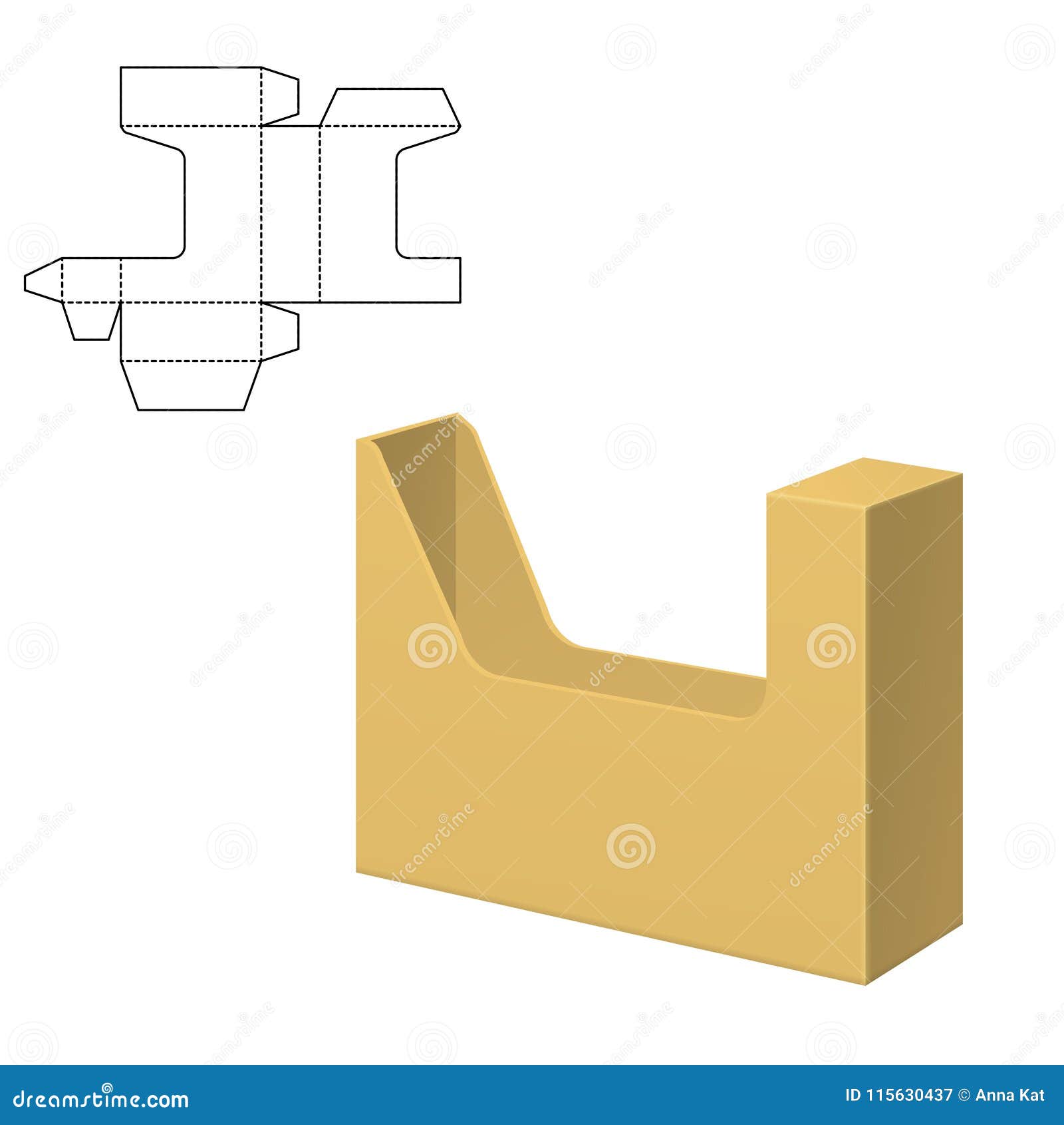 Folding package Template stock vector. Illustration of cutout - 115630437