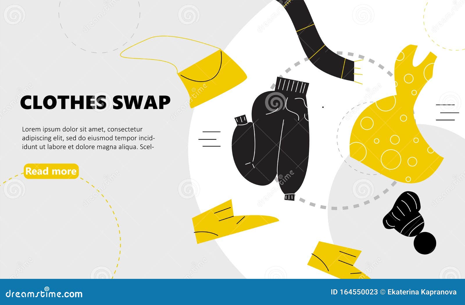 Vector Illustration of Different Clothes for Exchange. Swap Clothes ...