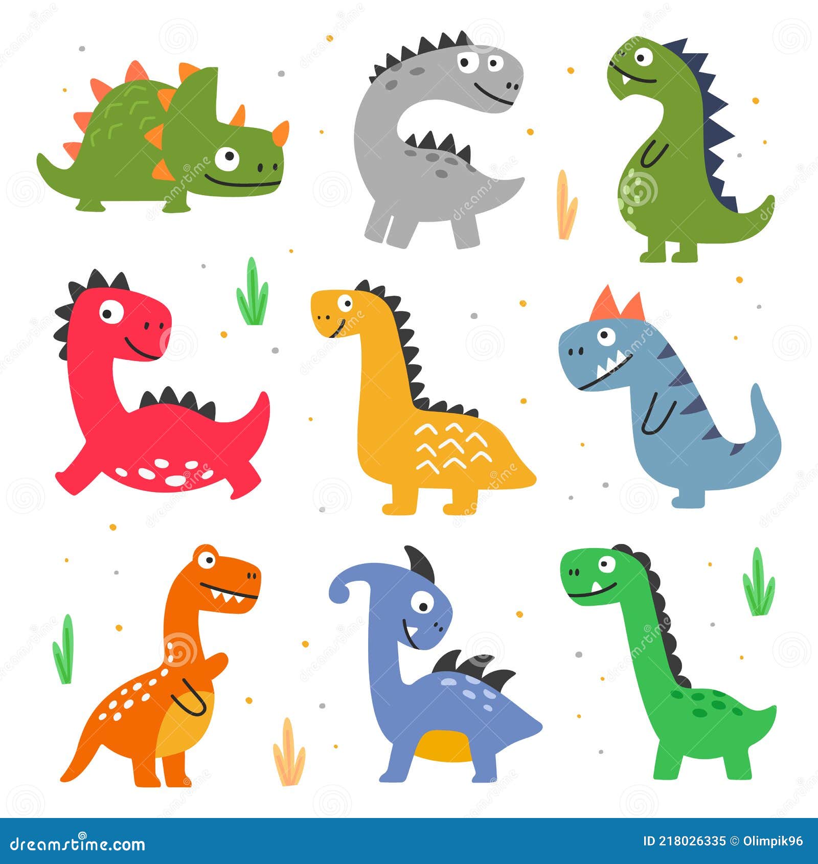 Types Of Dinosaurs Cartoon Vector | CartoonDealer.com #7479769