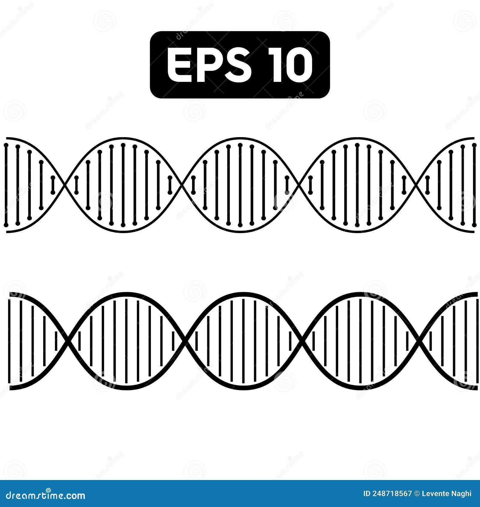Vector Illustration of 2 Different DNA Concepts Stock Vector ...