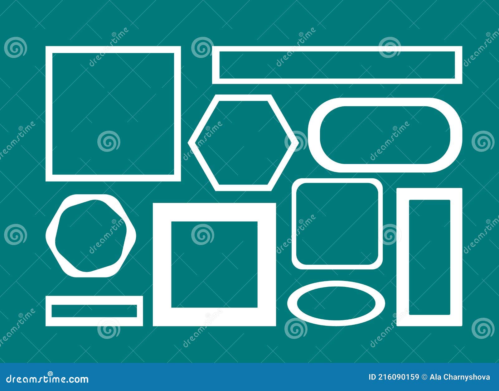 Vector Illustration of Different Frames of Different Shapes Stock ...