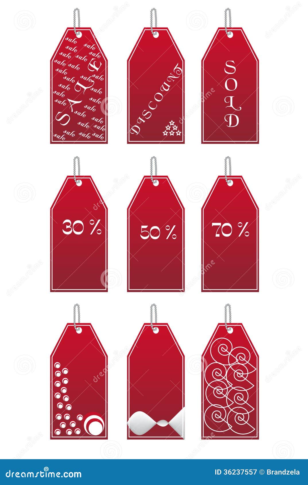 Vector Illustration of Different Kind of Price Ta Stock Vector ...