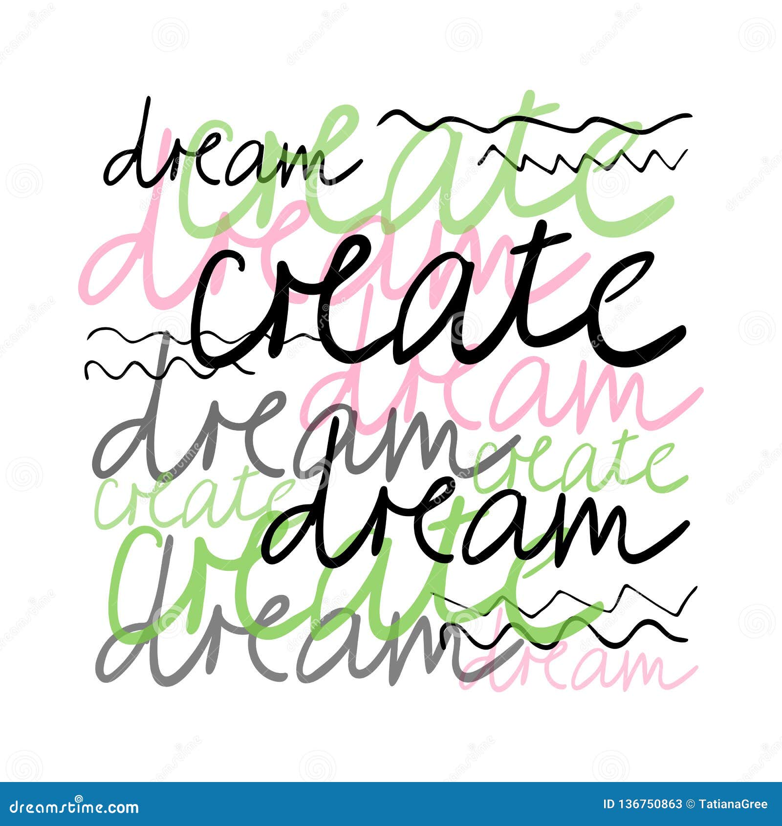 Vector Illustration with Different Lettering Stock Vector ...