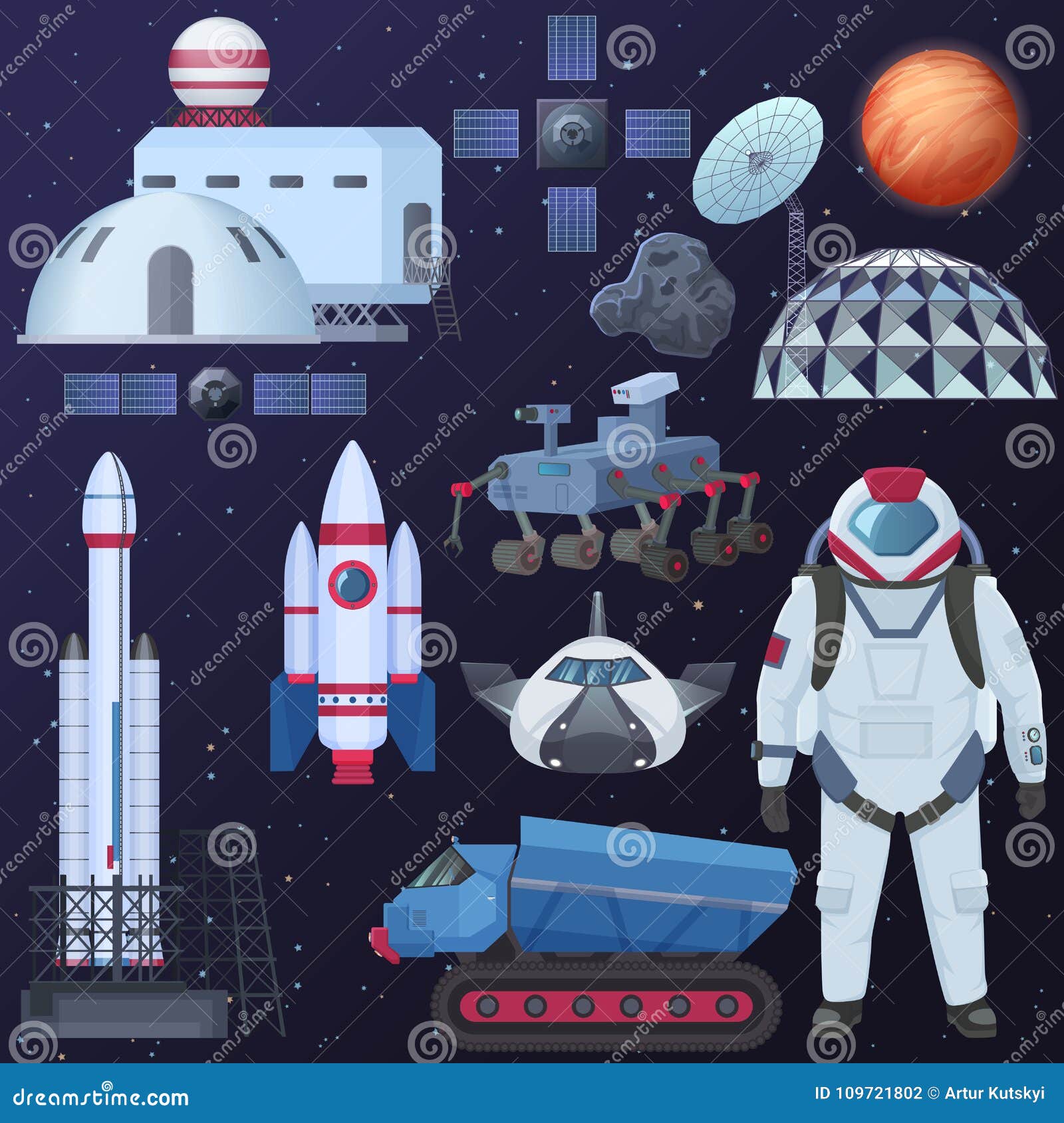 Different Spacecraft Stock Illustrations – 578 Different Spacecraft ...