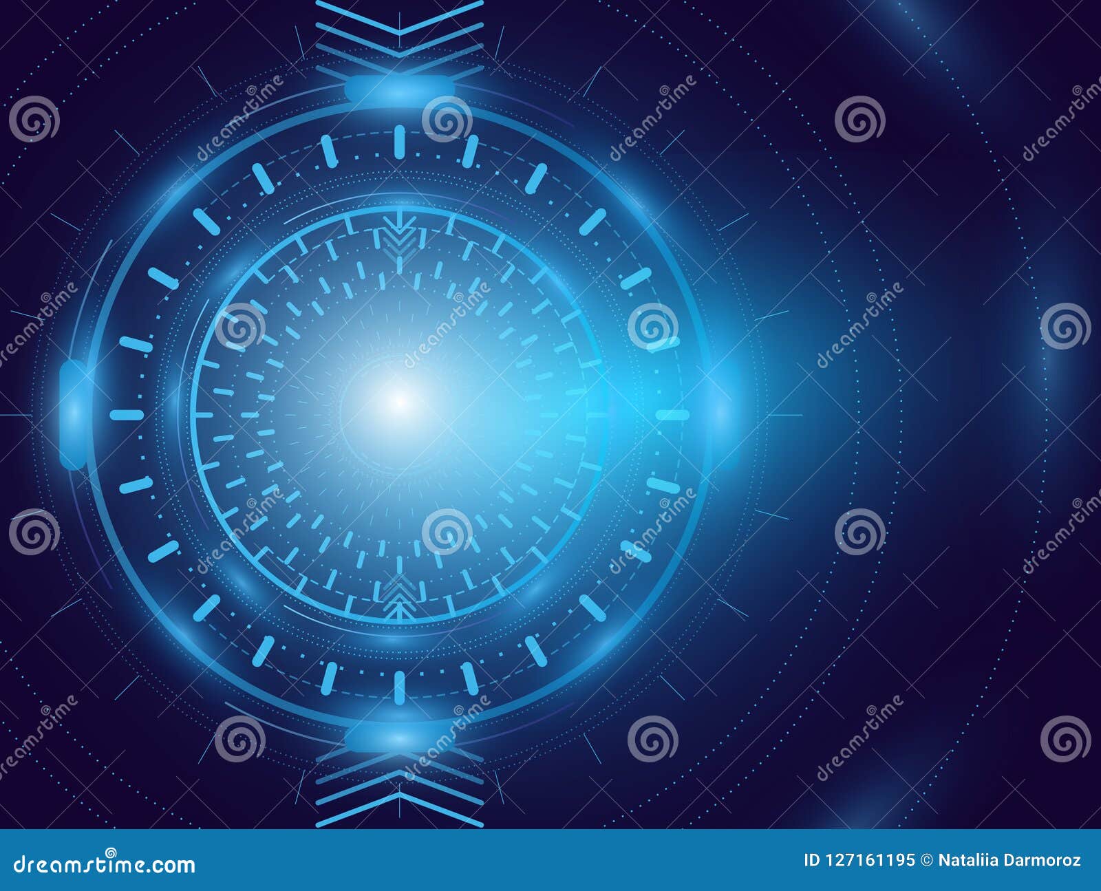 Vector Illustration of Digital Abstract Techno Concept. Colorful Lights ...