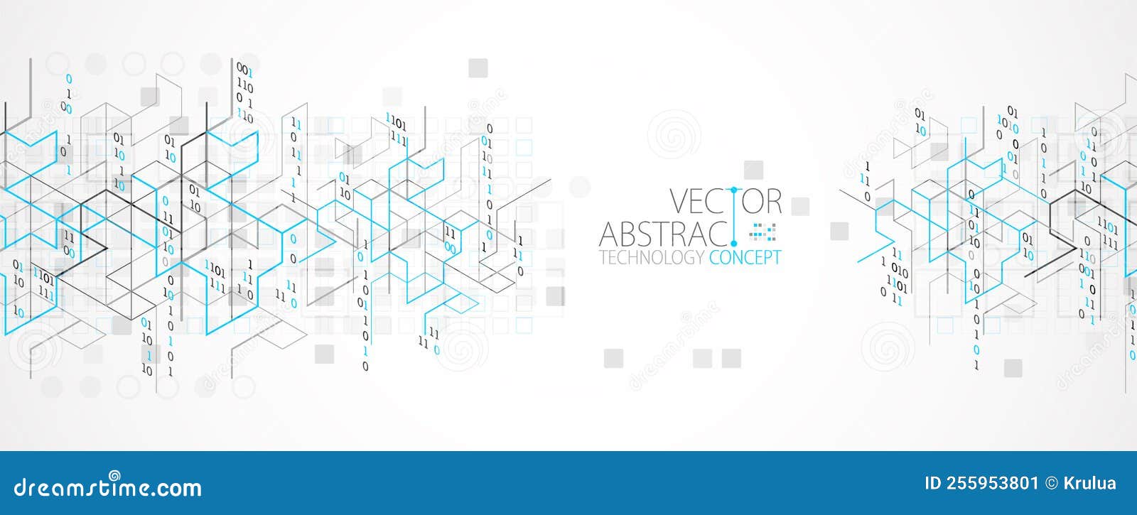 Vector Illustration. Digital Binary Technology and Engineering ...