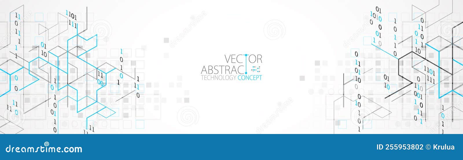 Vector Illustration. Digital Binary Technology and Engineering ...