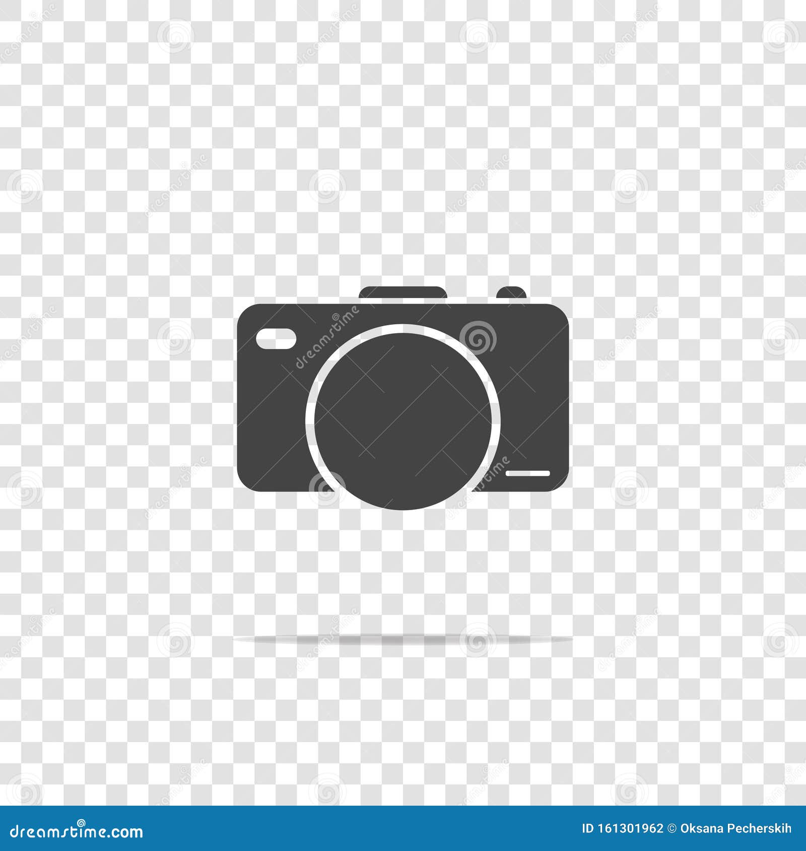 Vector Illustration of a Digital Camera. Retro Camera Icon on ...