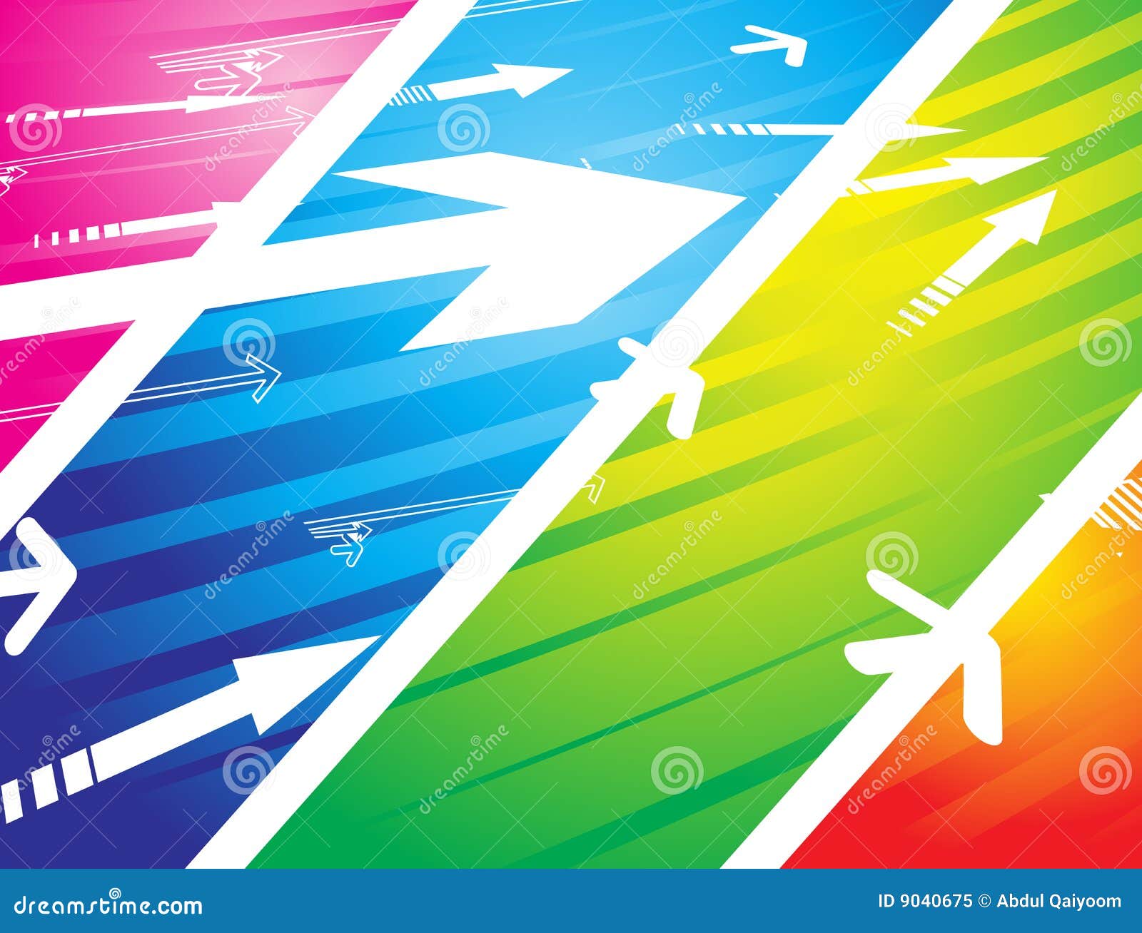 Vector Illustration Direction of Movement, Design9 Stock Illustration ...