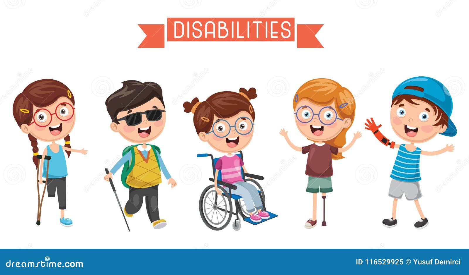 Vector Illustration Of Disabilities | CartoonDealer.com #116529925