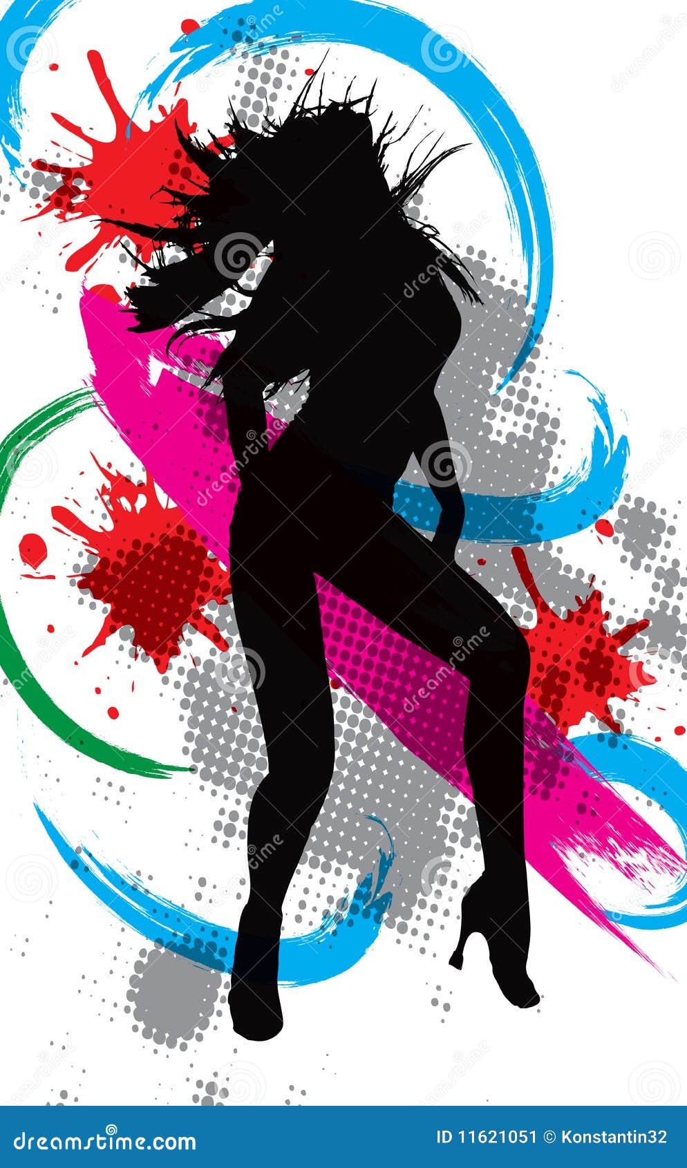 Vector Illustration Disco Dancer Stock Vector - Illustration of dance ...