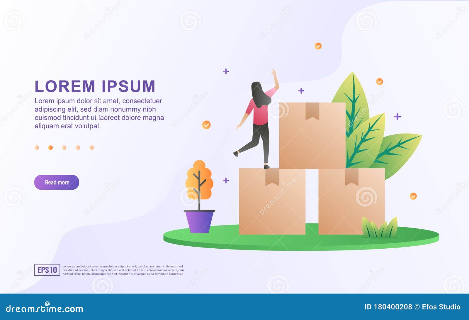 Vector Illustration of Distribution Concept. Simple Concept of ...