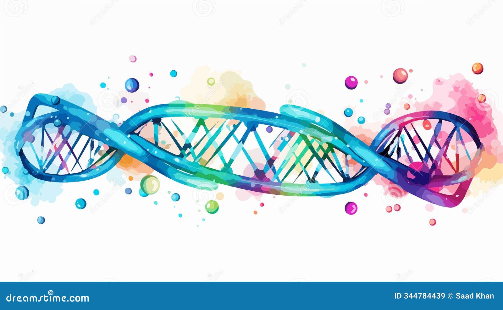 Vector Illustration of DNA Structure Cartoon Stock Vector ...