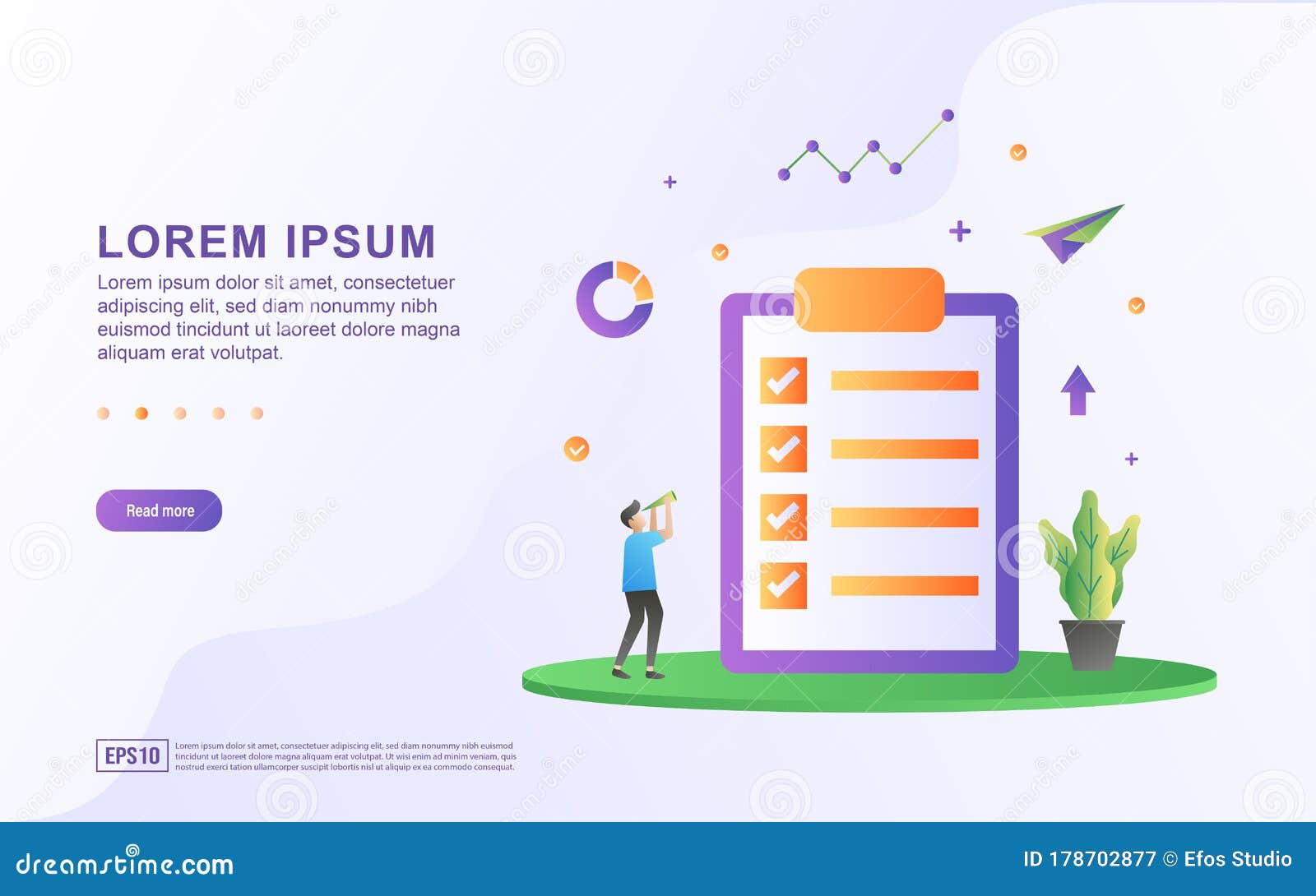 Vector Illustration of Document Check Concept. Businessman is Checking ...