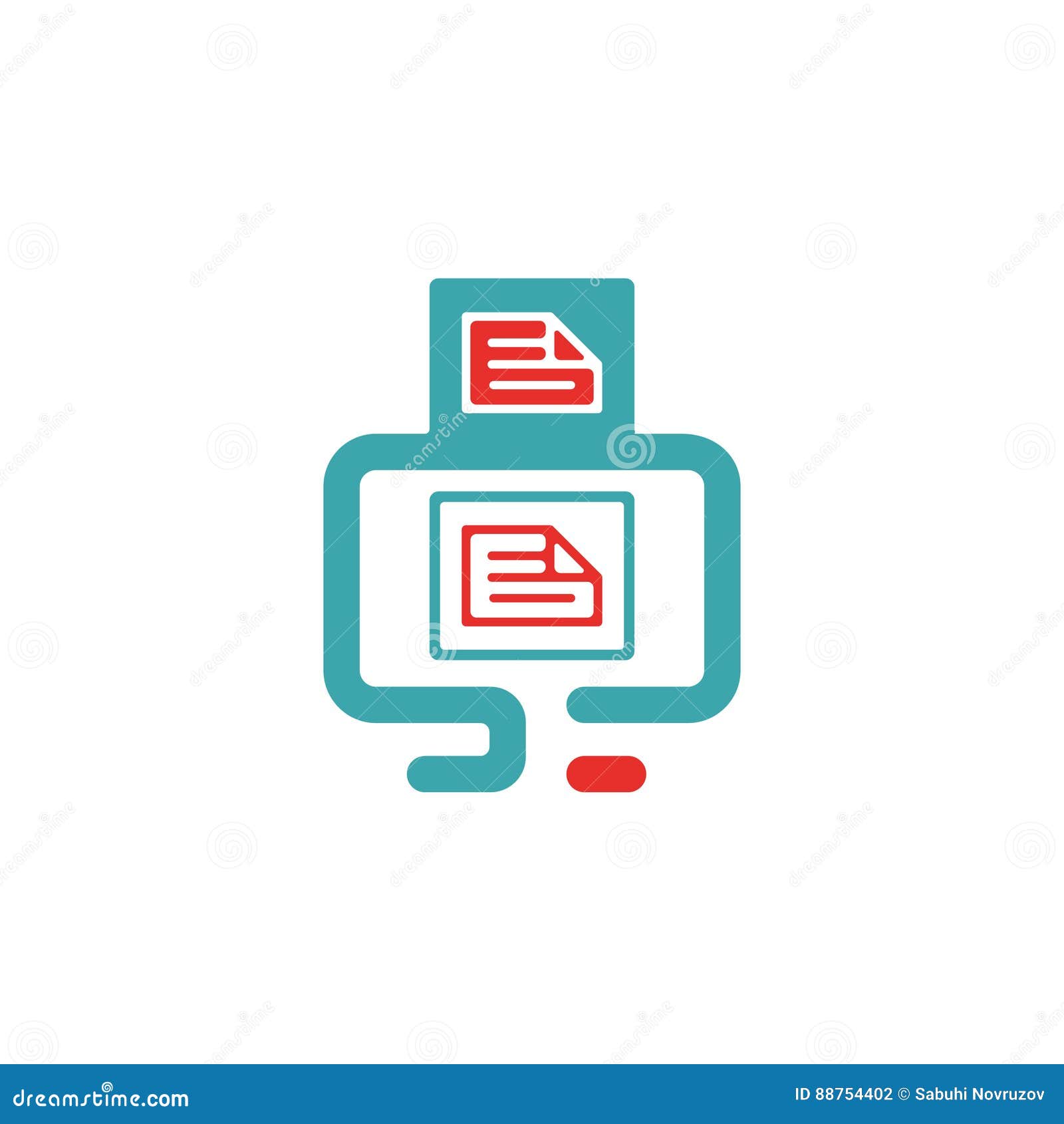 Vector Illustration of Document File Mail Icon. Stock Vector ...