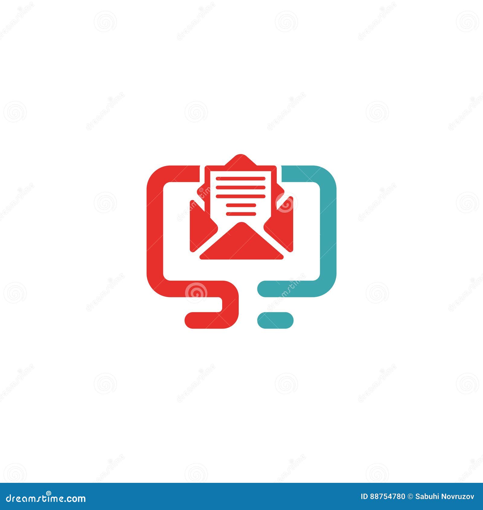 Vector Illustration of Document File Mail Icon. Stock Vector ...