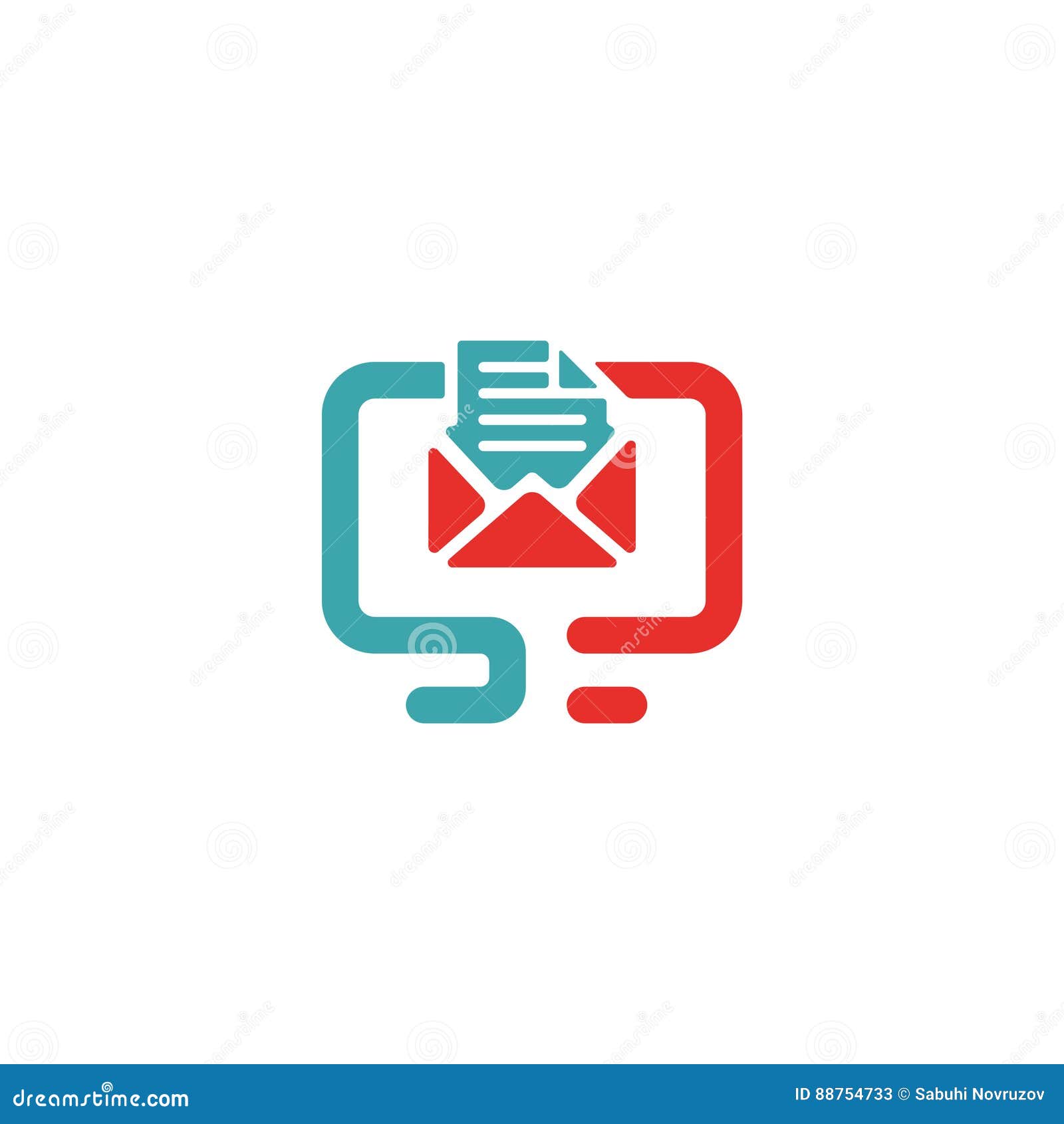 Vector Illustration of Document File Mail Icon. Stock Vector ...
