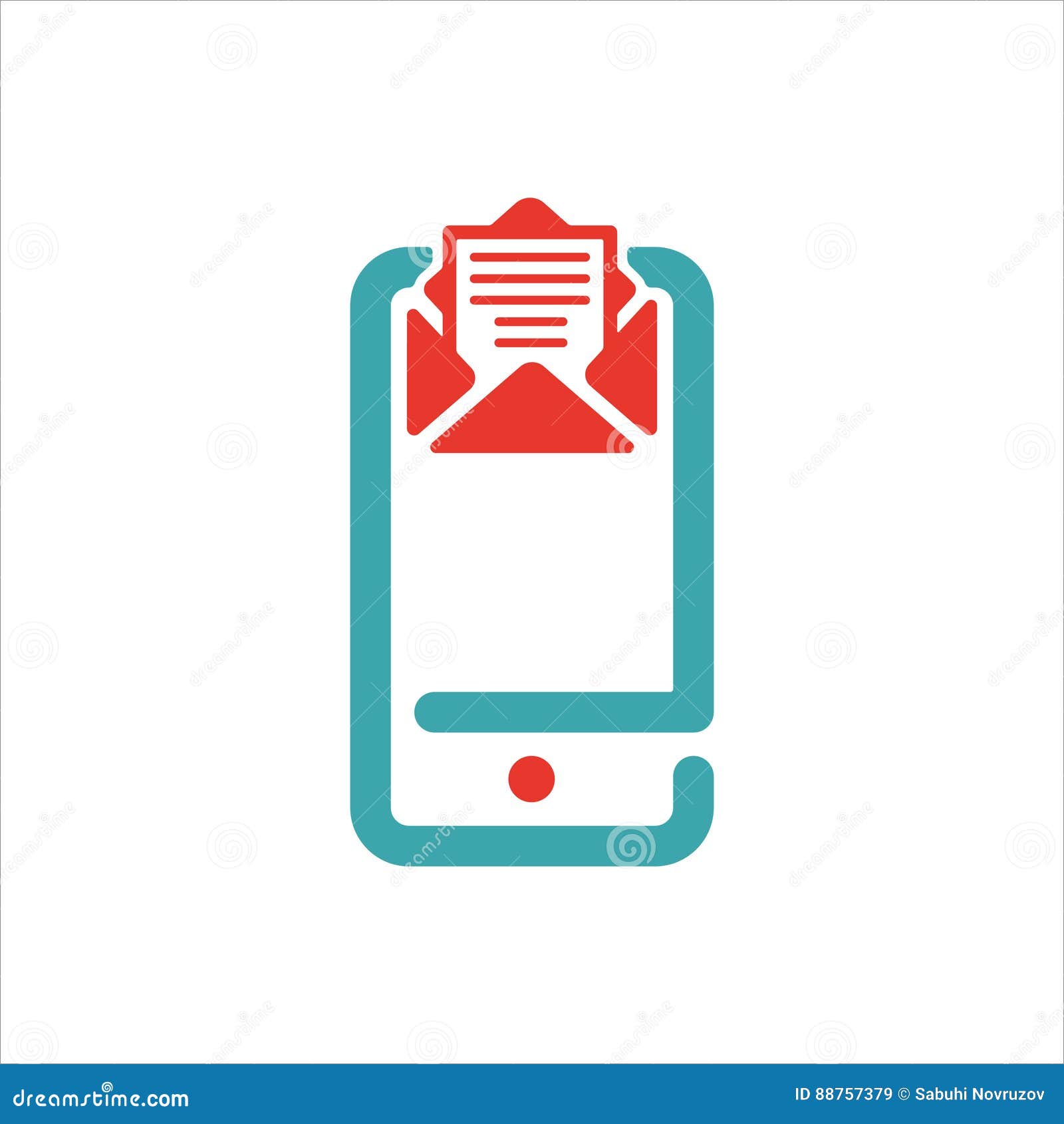 Vector Illustration of Document File Mail Icon. Stock Vector ...