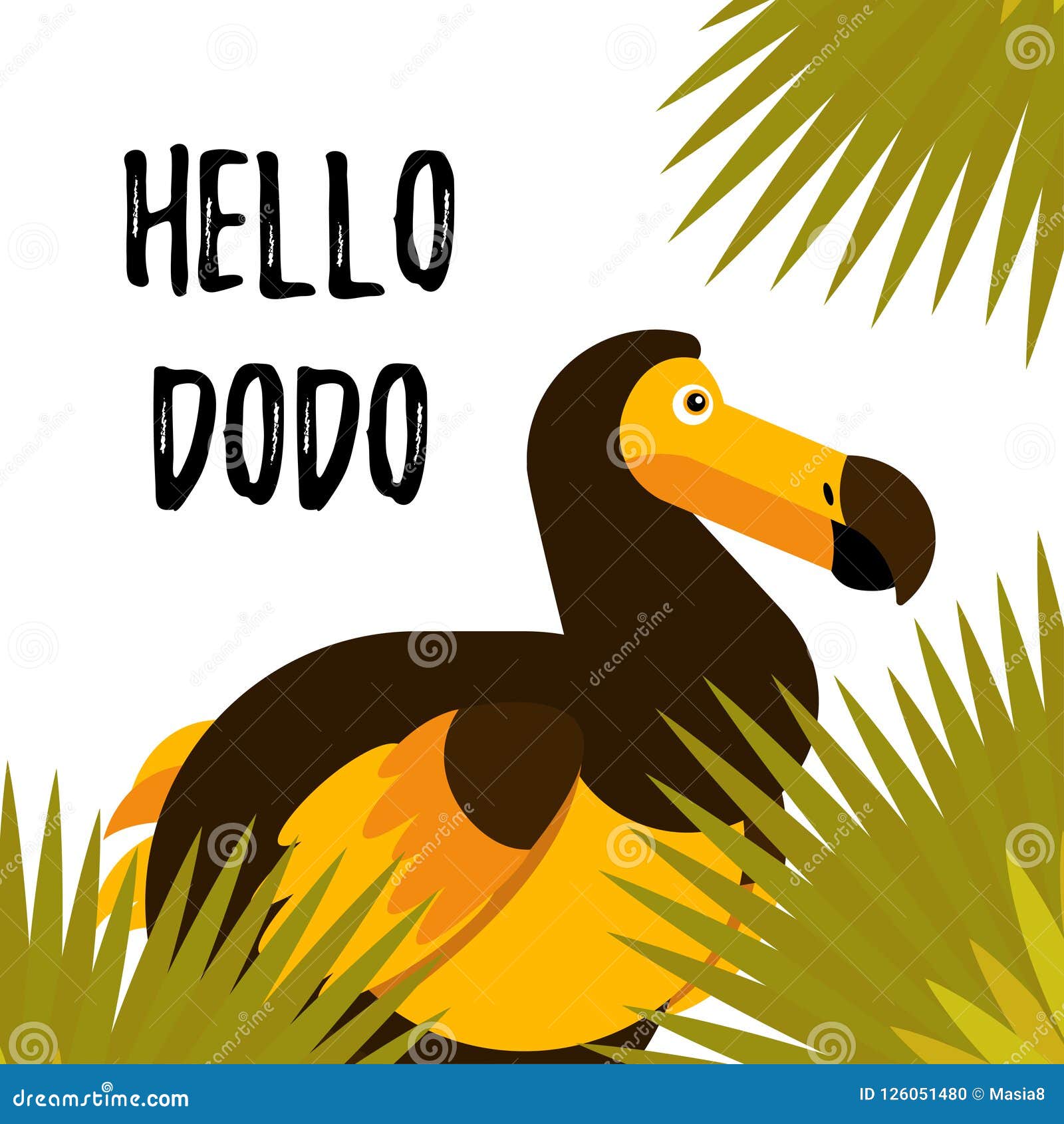 Dodo bird vector stock illustration. Illustration of natural - 126051480