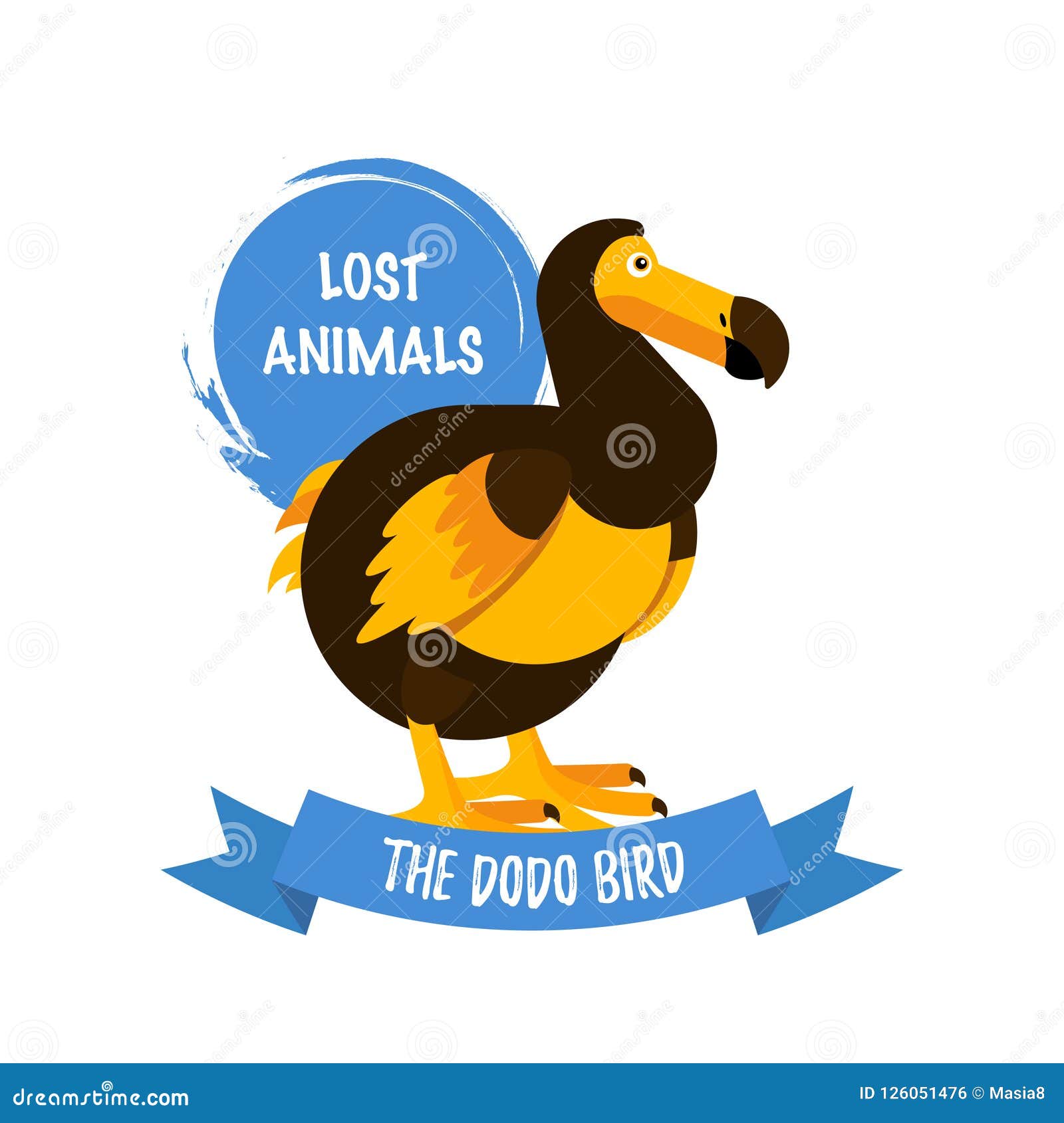 Dodo bird vector stock illustration. Illustration of design - 126051476