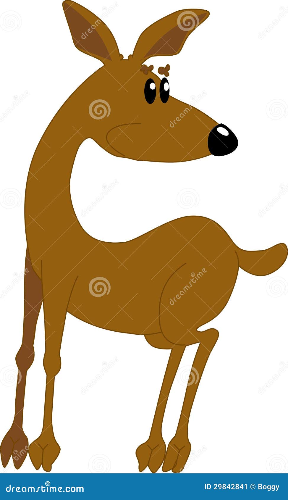 Doe stock vector. Illustration of wildlife, white, view - 29842841