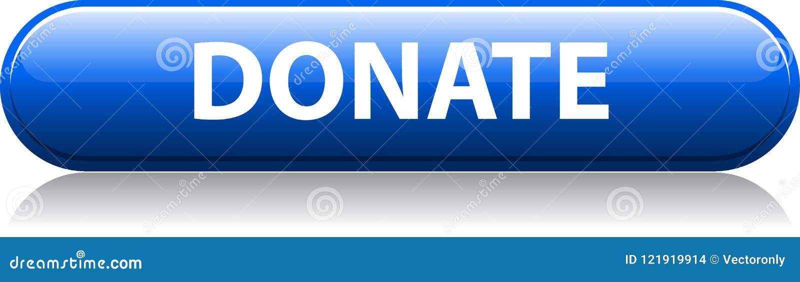 Donate blue button stock vector. Illustration of blue - 121919914