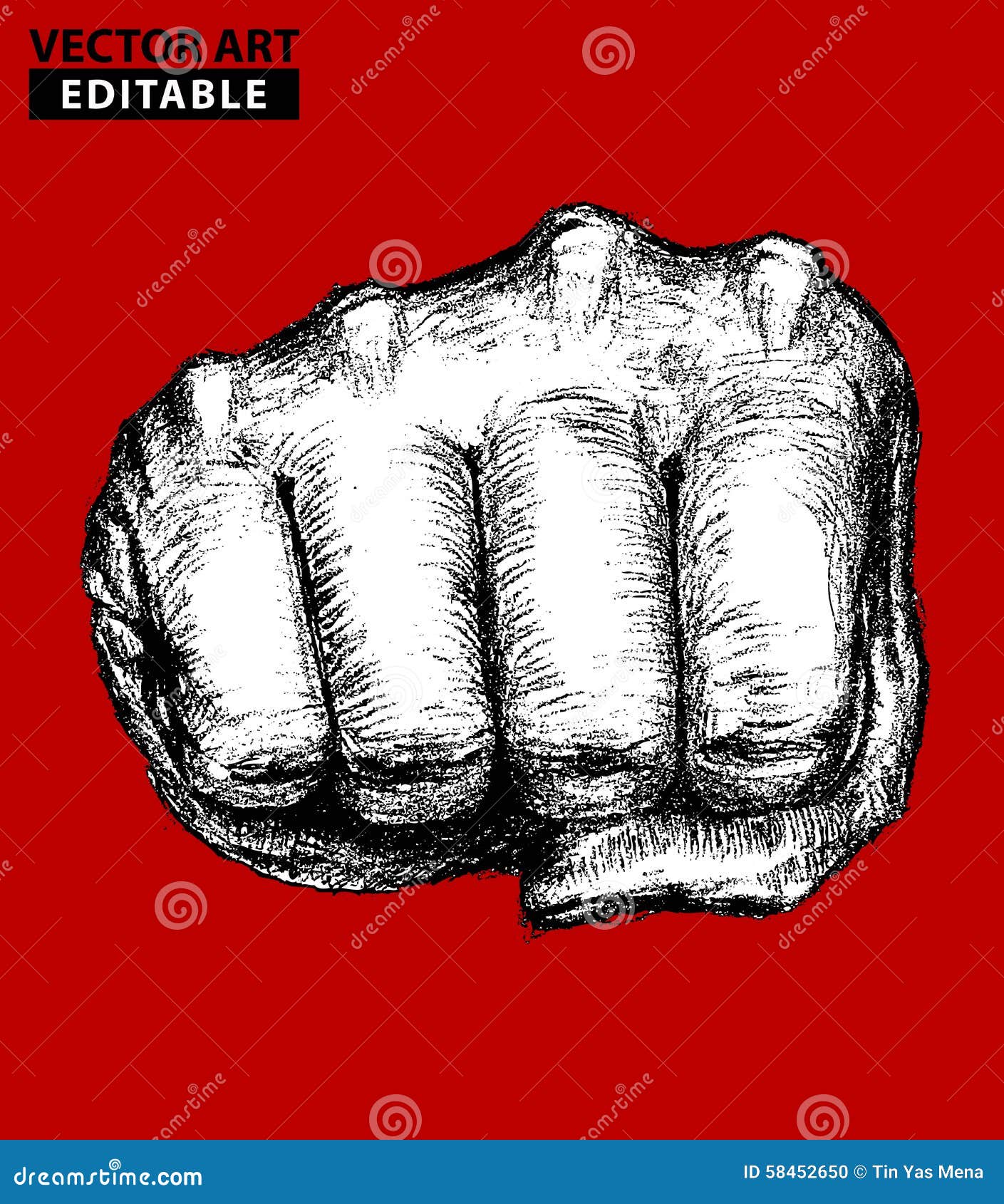 VECTOR ILLUSTRATION of DOODLE HAND PUNCH Stock Vector - Illustration of ...