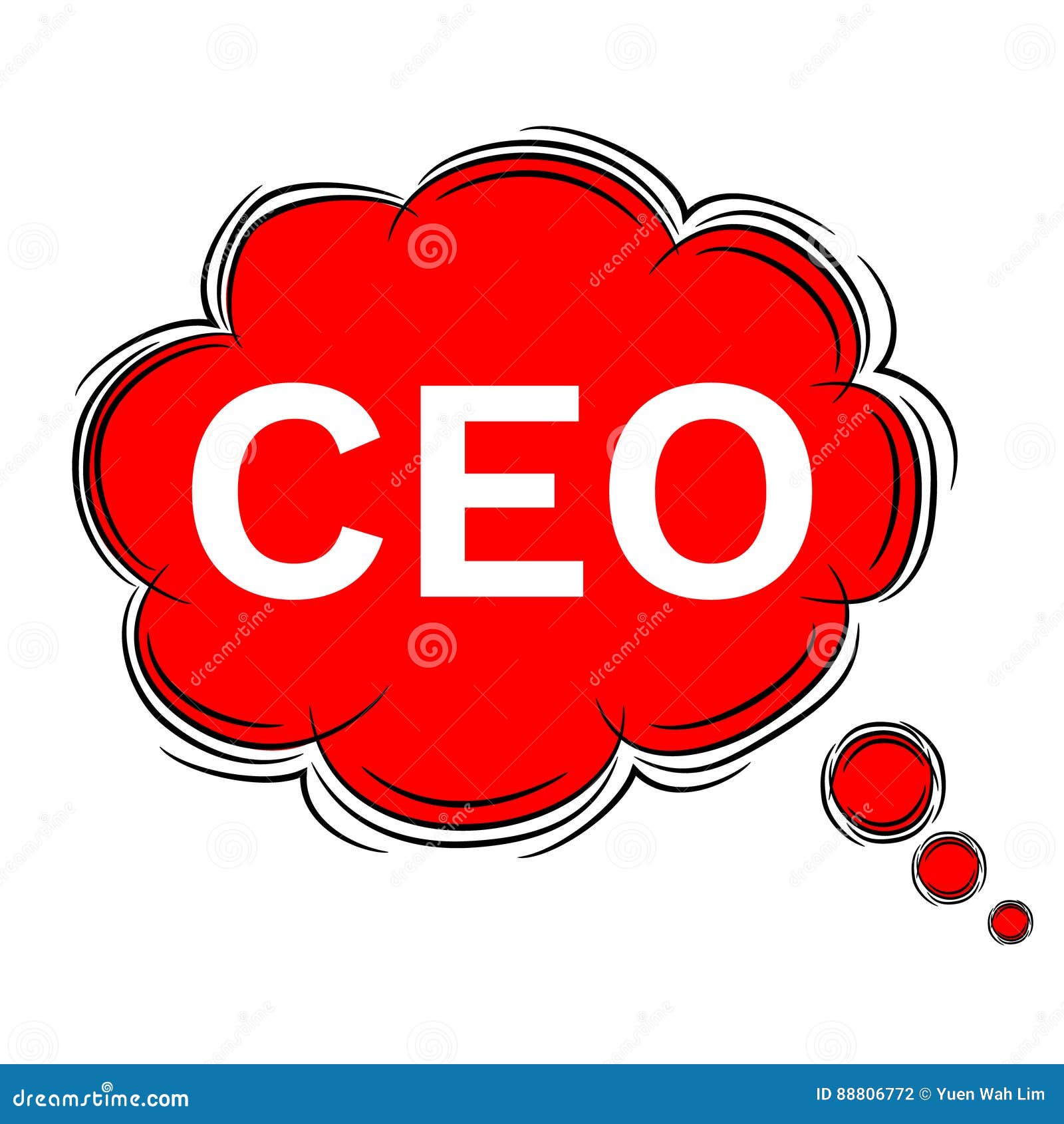 Vector Illustration Doodle of Speech Bubble CEO . EPS8 . Stock Vector ...
