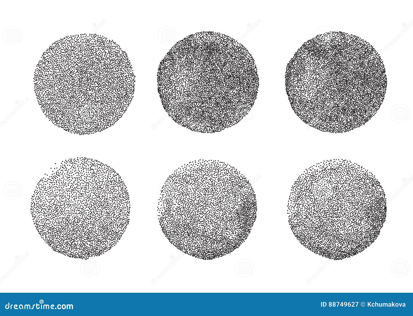 Vector Illustration of Dotted Circles, Round Shape Stock Illustration ...