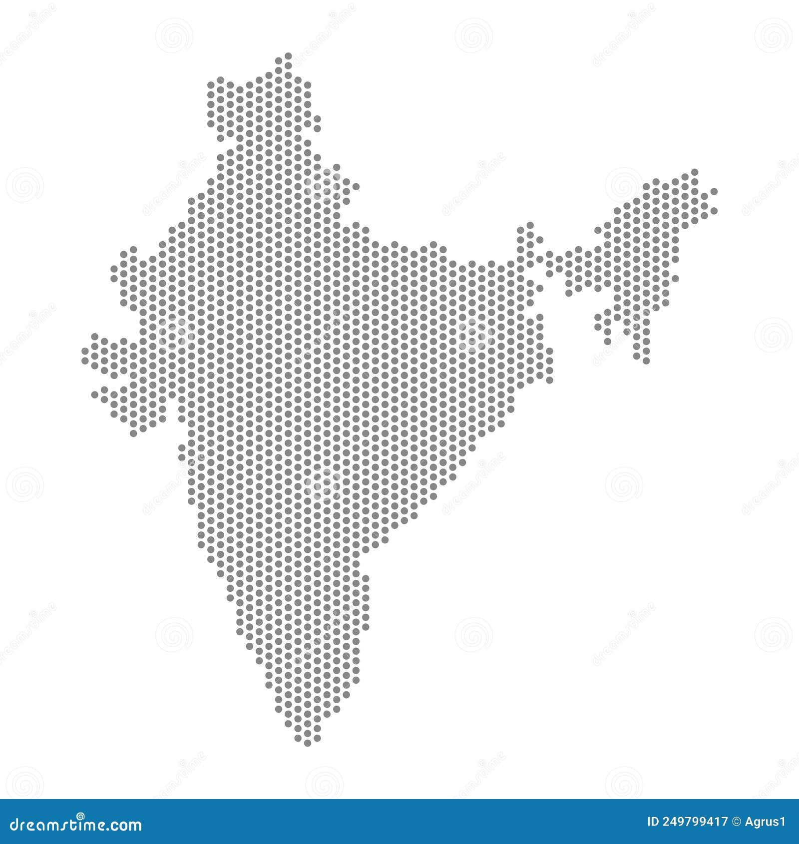 Vector Illustration Of Dotted Map Of India | CartoonDealer.com #249799417