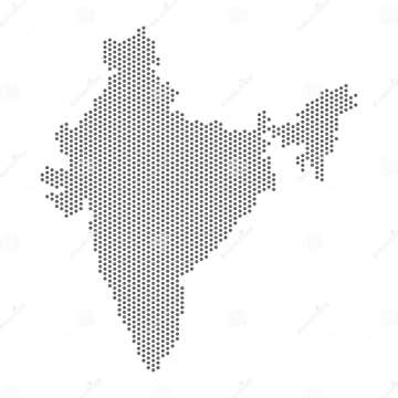 Vector Illustration of Dotted Map of India Stock Vector - Illustration ...