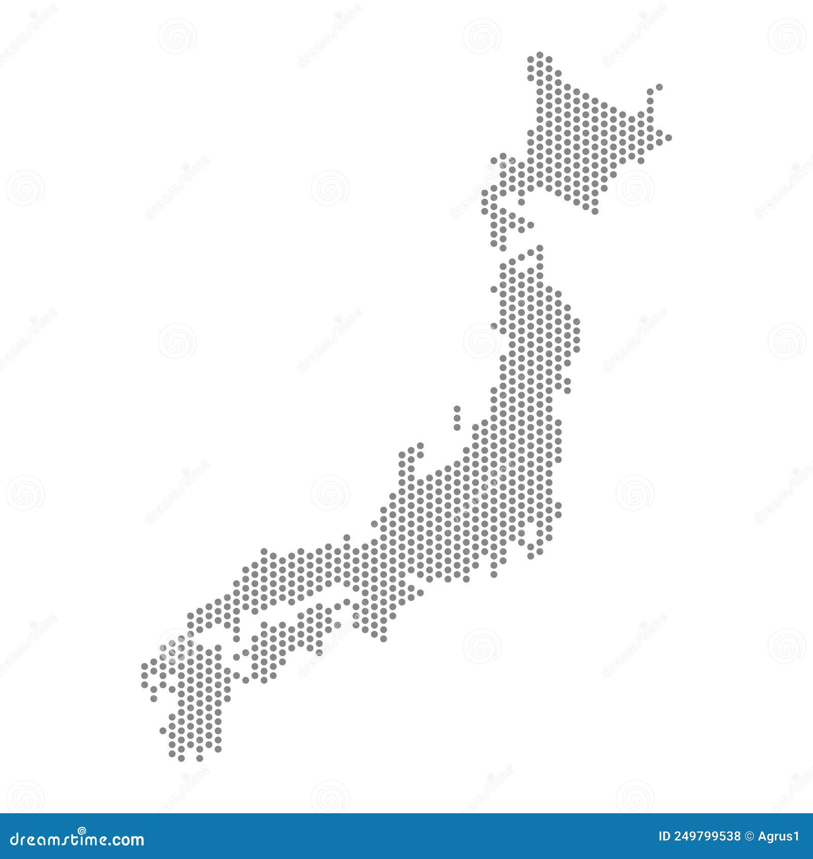 Vector Illustration of Dotted Map of Japan Stock Vector - Illustration ...