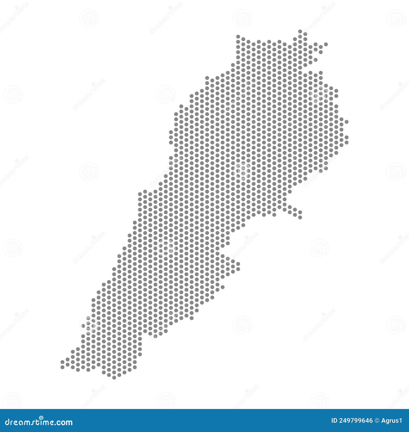 Vector Illustration of Dotted Map of Lebanon Stock Vector ...
