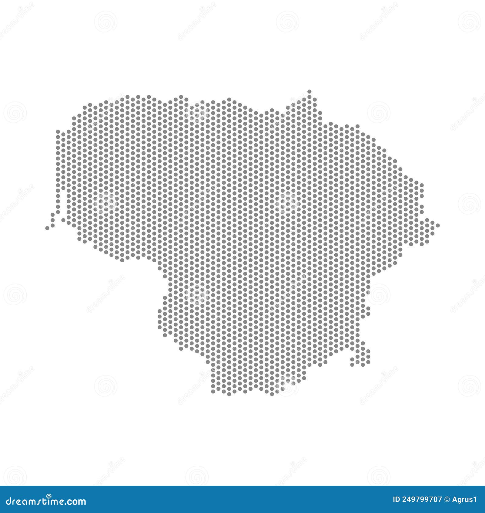 Vector Illustration of Dotted Map of Lithuania Stock Vector ...